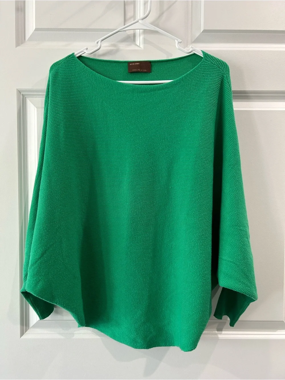 Kerisma | Sweaters | Kerisma Dolman Sweater Kelly Green Ribbed Knit ...